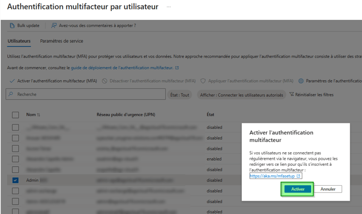 🔐 Activation de l'Authentification Multifacteur (MFA) sur un Tenant Microsoft